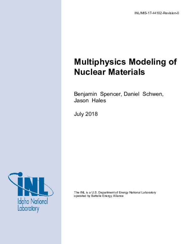 (PDF) Multiphysics Modeling of Nuclear Materials