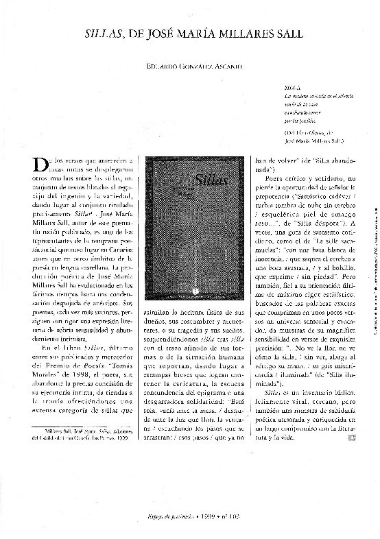 (PDF) Sillas, de José María Millares Sall