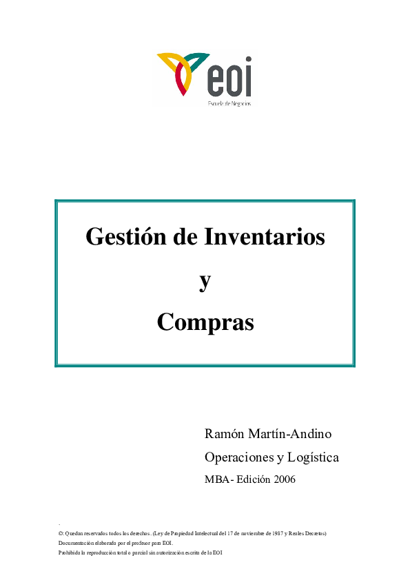 (PDF) Gestión de Inventarios y Compras