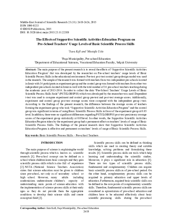 (PDF) Pre-service Science and Primary School Teachers' Identification ...