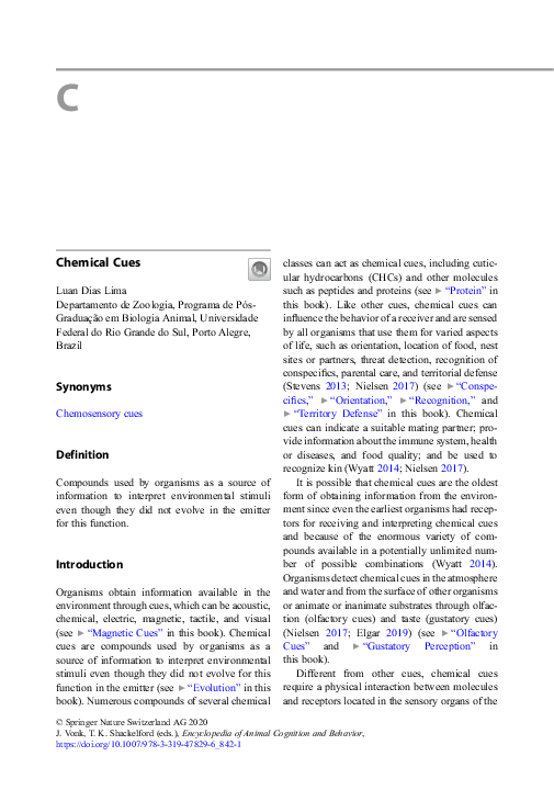 (PDF) Chemical cues