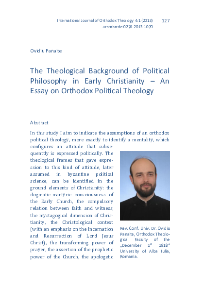 (PDF) The Theological Background of Political Philosophy in Early ...