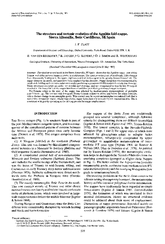 (PDF) The structure and tectonic evolution of the Aguilón fold-nappe ...