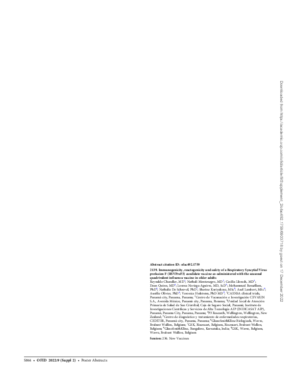 (PDF) 2139. Immunogenicity, reactogenicity and safety of a Respiratory ...