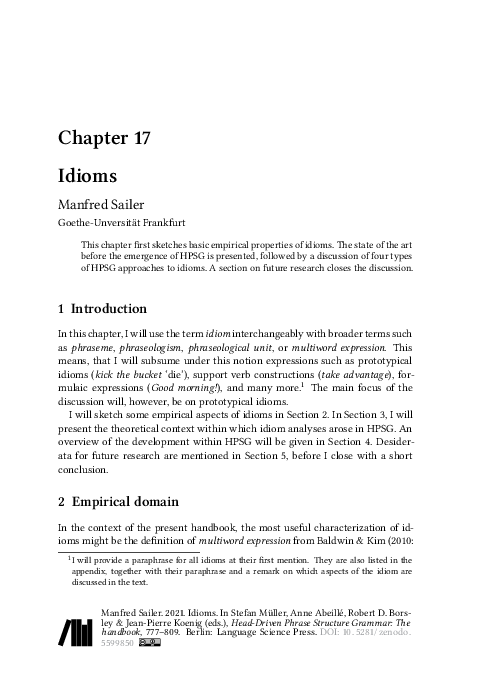 (PDF) Idioms