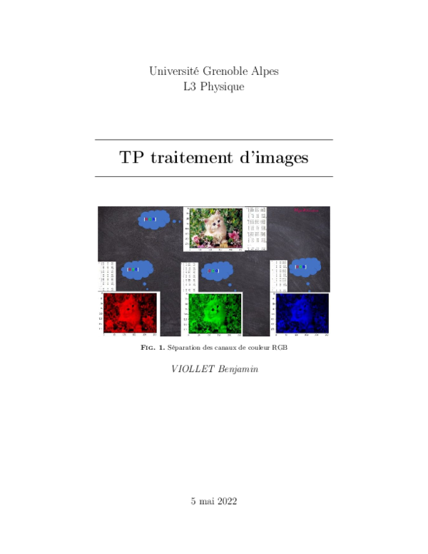 (PDF) Traitement d'images avec Python