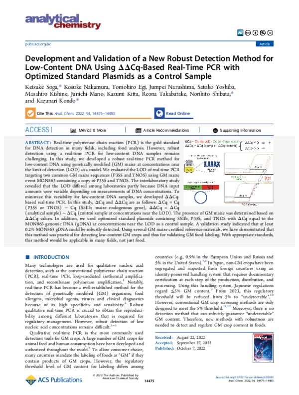 (PDF) Development and Validation of a New Robust Detection Method for ...