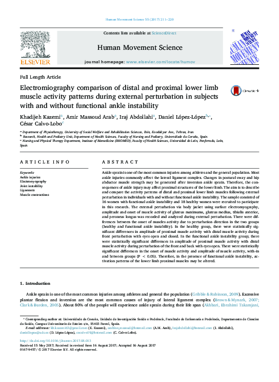(PDF) Electromiography comparison of distal and proximal lower limb ...