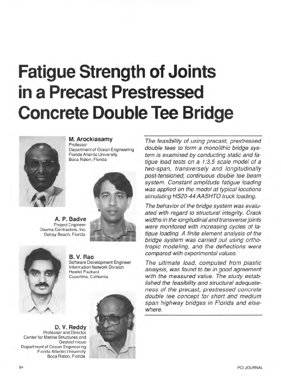 (PDF) Fatigue Strength of Joints in a Precast Prestressed Concrete ...