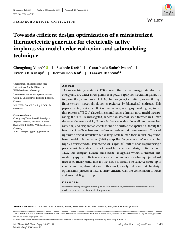 (PDF) Towards efficient design optimization of a miniaturized thermoelectric generator for ...