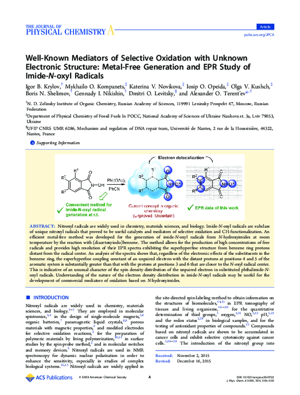 (PDF) Well-Known Mediators of Selective Oxidation with Unknown ...