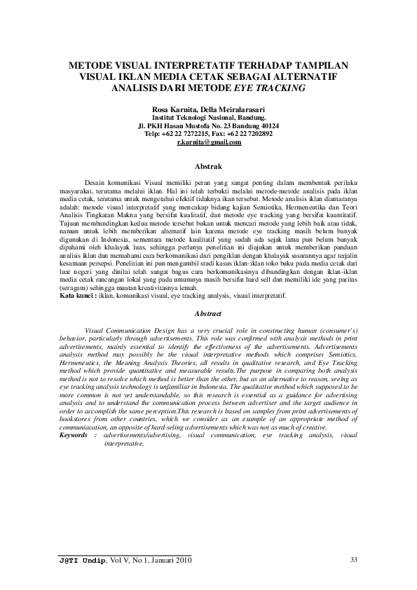 (PDF) Metode Visual Interpretatif Terhadap Tampilan Visual Iklan Media ...