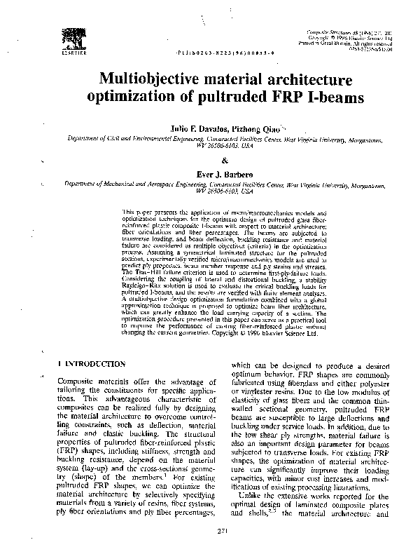 (PDF) Multiobjective material architecture optimization of pultruded ...