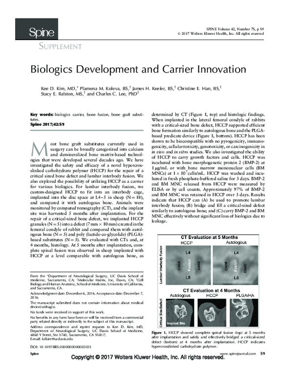 (PDF) Biologics Development and Carrier Innovation