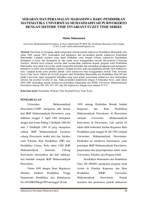 (PDF) Dengan Metode Time Invariant Fuzzy Time Series