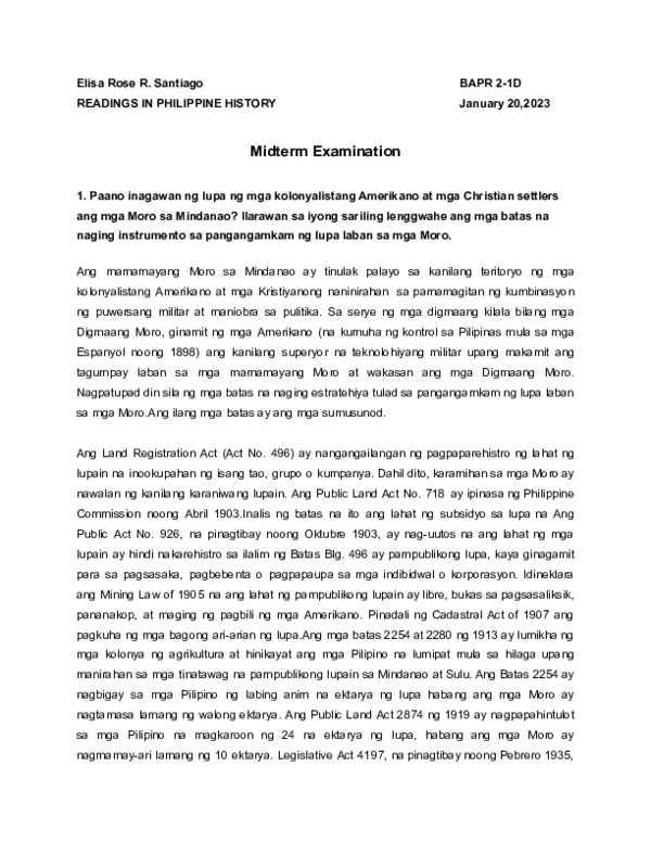 Pdf Midterm Examination