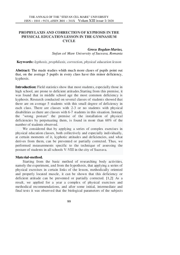(PDF) Prophylaxis and Correction of Kyphosis in the Physical Education ...