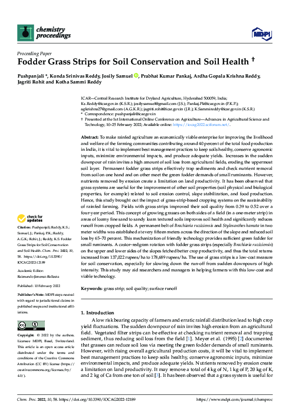 (PDF) Fodder Grass Strips for Soil Conservation and Soil Health