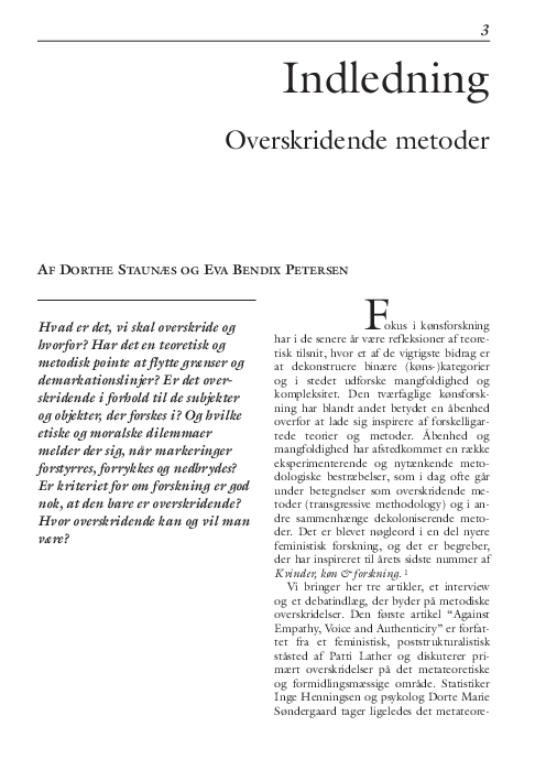 (PDF) Overskridende metoder | Eva Bendix Petersen - Academia.edu