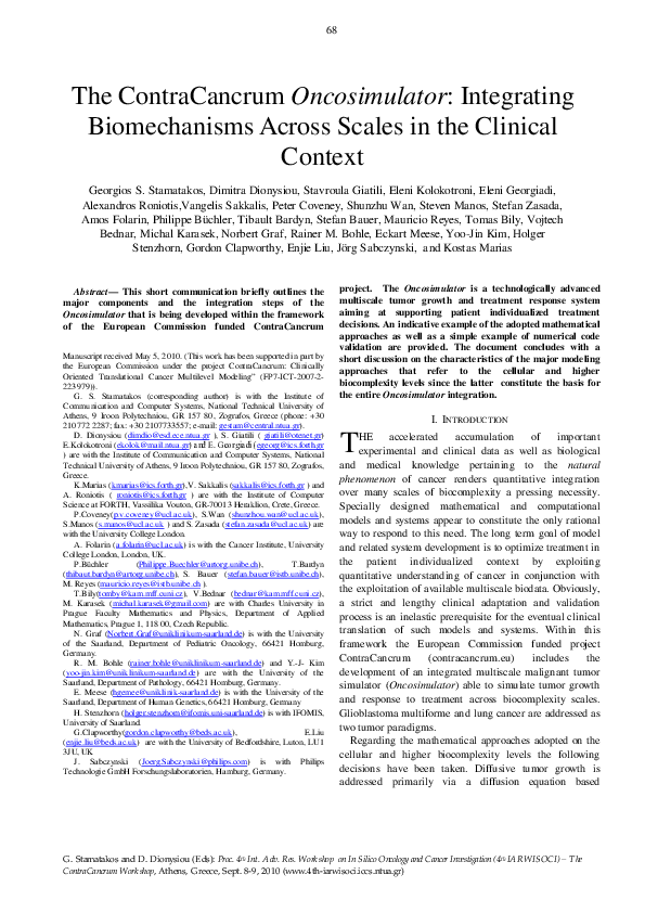 (PDF) CONTRA CANCRUM AT THE PROJECT LEVEL: The ContraCancrum ...
