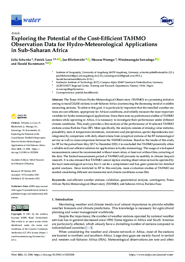 (PDF) Exploring the Potential of the Cost-Efficient TAHMO Observation ...