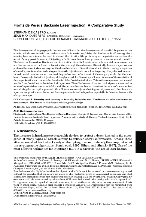 (PDF) Frontside Versus Backside Laser Injection