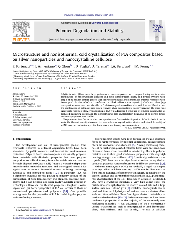 (PDF) Microstructure and nonisothermal cold crystallization of PLA ...