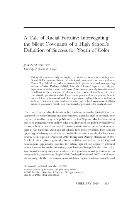 (PDF) A Tale of Racial Fortuity: Interrogating the Silent Covenants of ...
