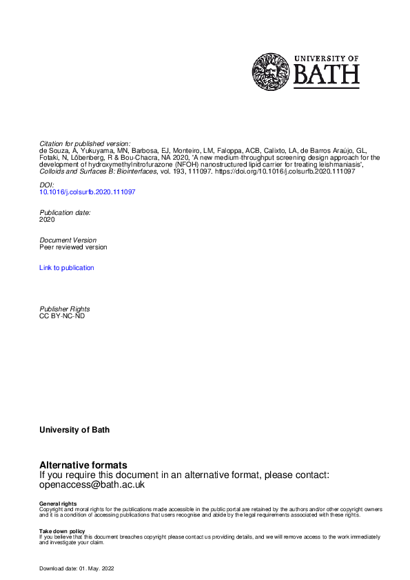 (PDF) A new medium-throughput screening design approach for the ...