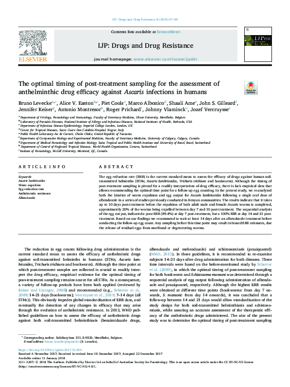 (PDF) The optimal timing of post-treatment sampling for the assessment ...