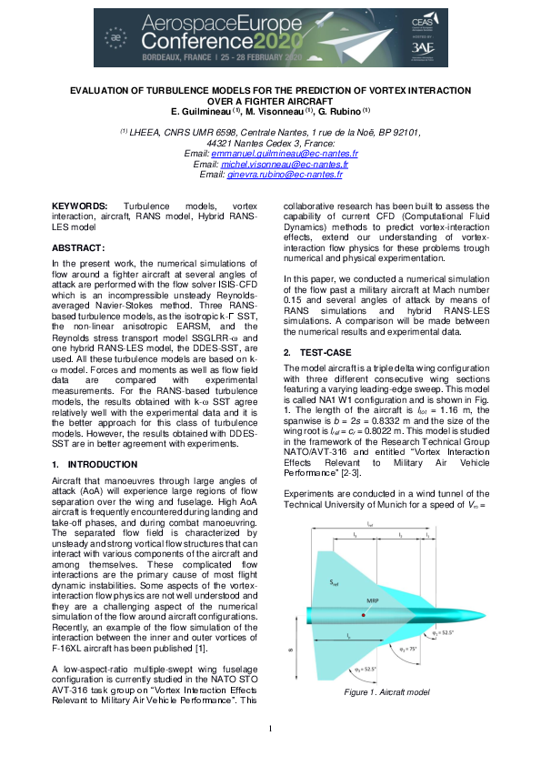 Pdf Evaluation Of Turbulence Models For The Prediction Of Vortex