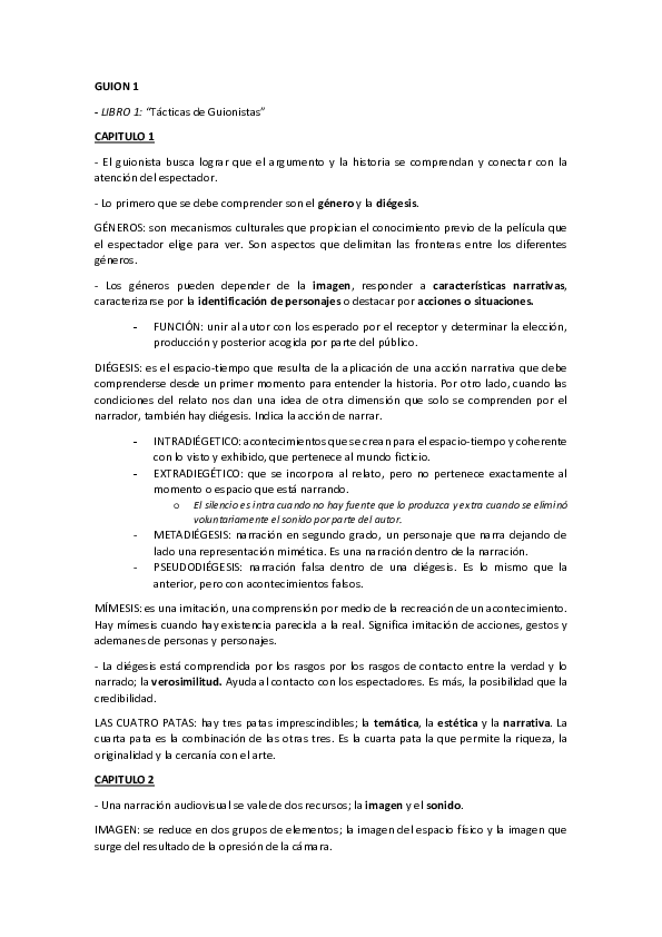 Pdf Resumen Tácticas De Guionistas Y Los Amigos Del Guion