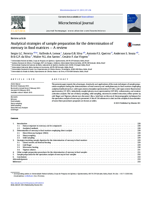 (PDF) Analytical strategies of sample preparation for the determination ...
