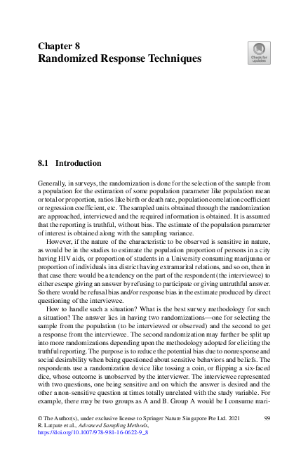 (PDF) Randomized Response Techniques