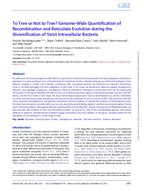 (PDF) To Tree or Not to Tree? Genome-Wide Quantification of ...