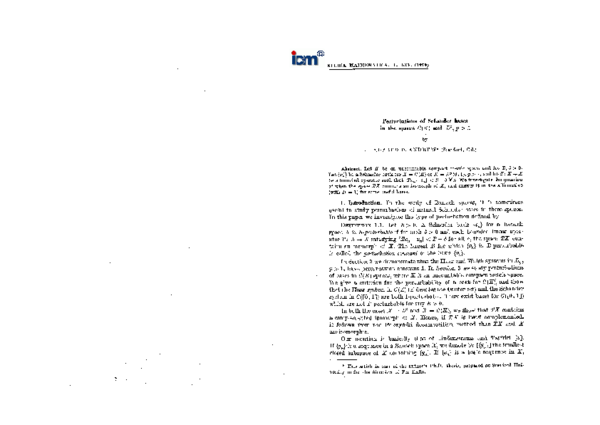 (PDF) Perturbations of Schauder bases in the spaces C(K) and $L^{p}$, $p