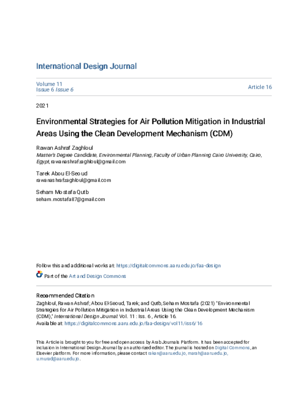 (PDF) Environmental Strategies for Air Pollution Mitigation in ...