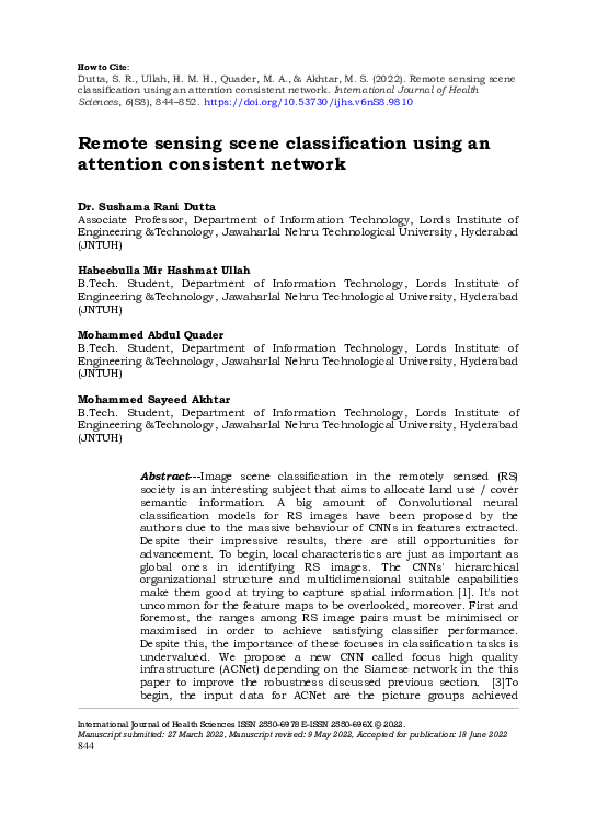 (PDF) Remote sensing scene classification using an attention consistent network