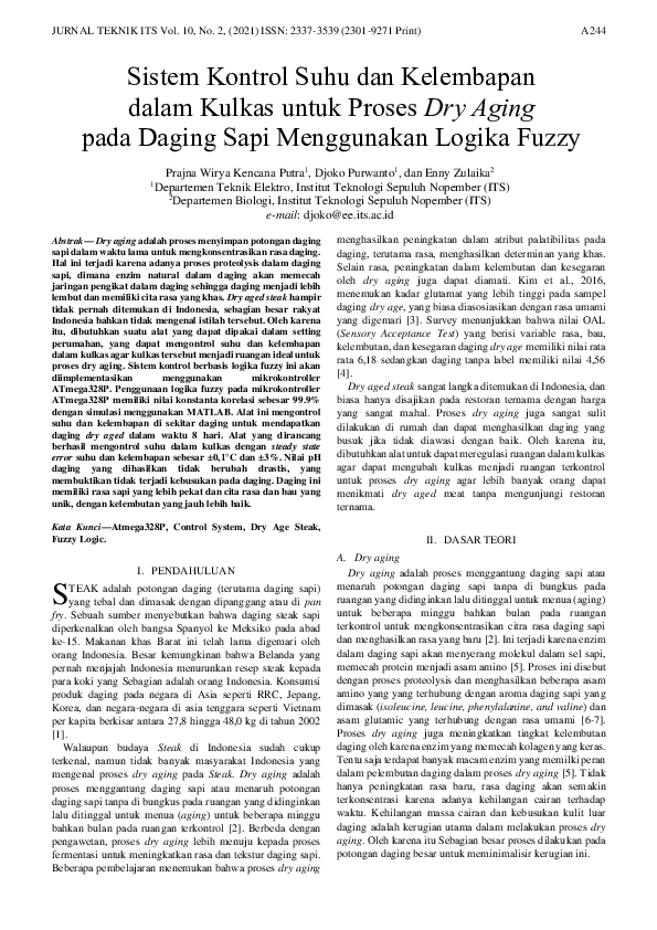(PDF) Sistem Kontrol Suhu dan Kelembapan dalam Kulkas untuk Proses Dry ...
