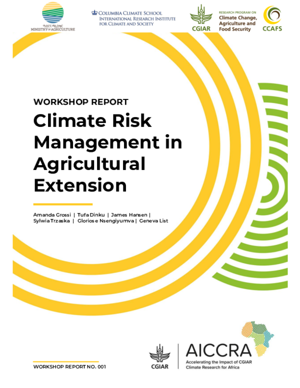 (PDF) Climate Risk Management in Agricultural Extension