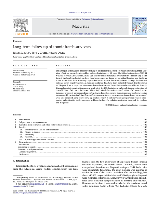 (PDF) Long-term follow-up of atomic bomb survivors