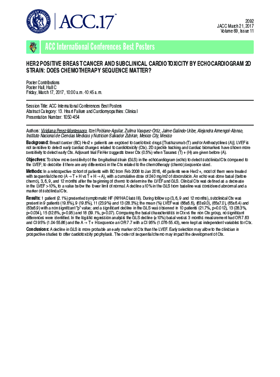 (PDF) HER2 Positive Breast Cancer and Subclinical Cardiotoxicity by ...