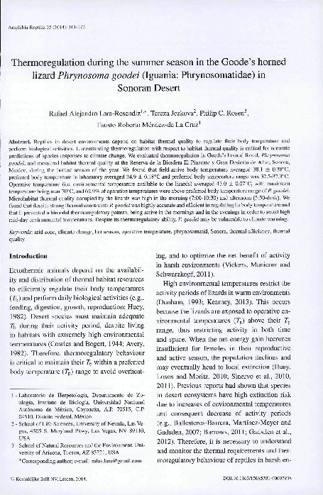 (PDF) Thermoregulation during the summer season in the Goode’s horned ...