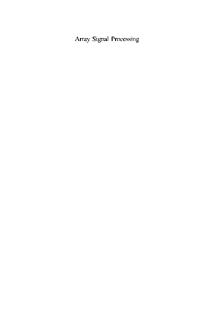 (PDF) Array Signal Processing