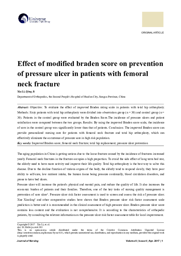 (PDF) Comparison of the POSSUM score and P-POSSUM score in patients ...