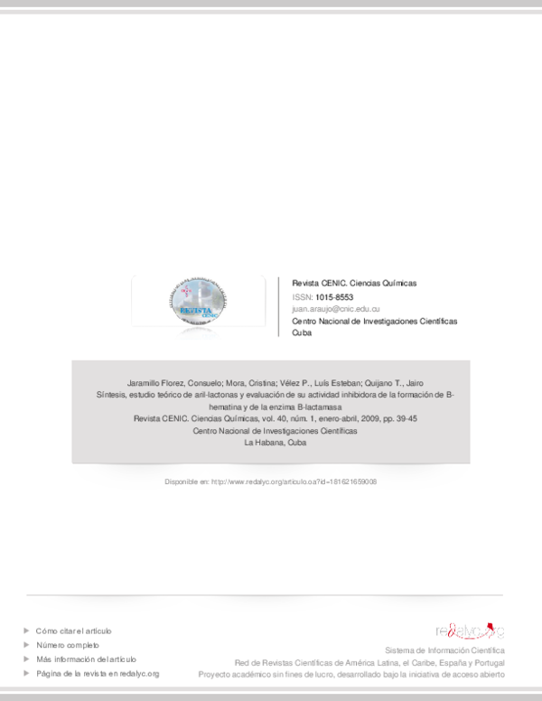 (PDF) Síntesis, estudio teórico de aril-lactonas y evaluación de su ...