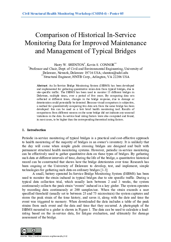 (PDF) Comparison of Historical In-Service Monitoring Data for Improved ...