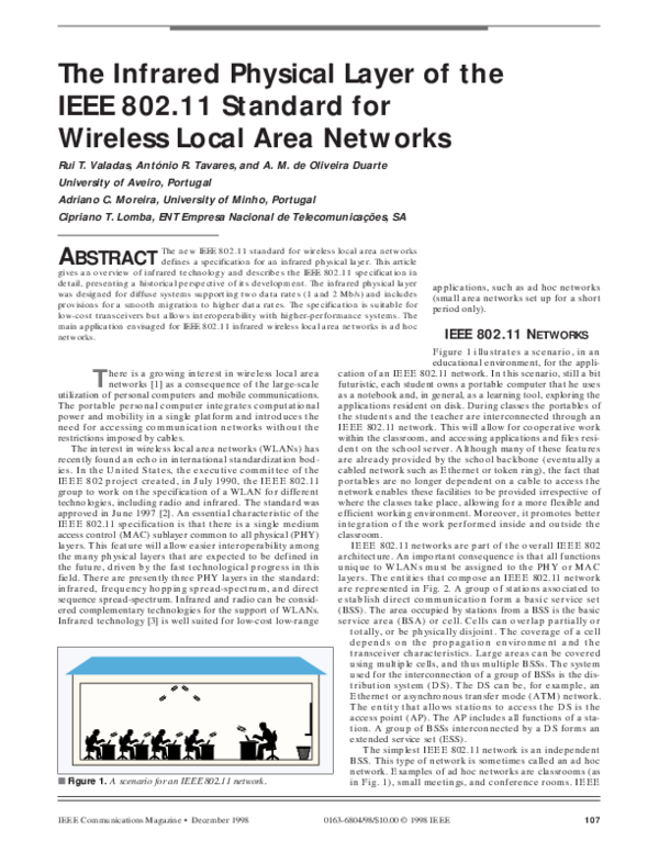 (PDF) The infrared physical layer of the IEEE 802.11 standard for ...
