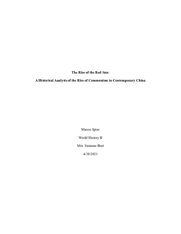 (PDF) The Rise of the Red Sun: A Historical Analysis of the Rise of ...