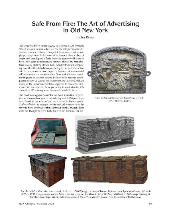 (PDF) Safe From Fire:The Art of Advertising in Old New York